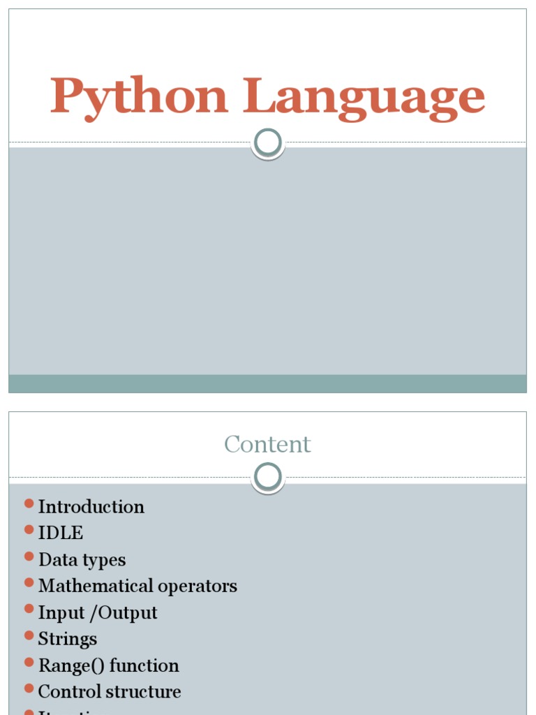 Lab 5 - Python Language | PDF | Control Flow | Python (Programming ...