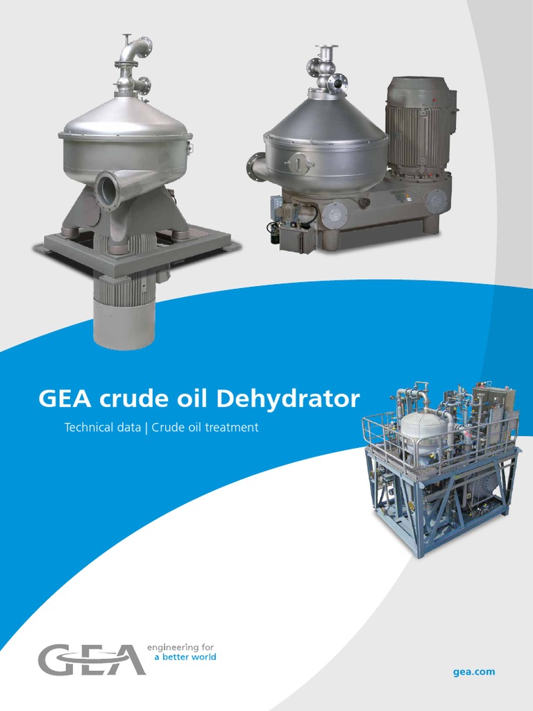 GEA Crude Oil Dehydrator Centrifuge Data Sheet | PDF | Belt (Mechanical ...