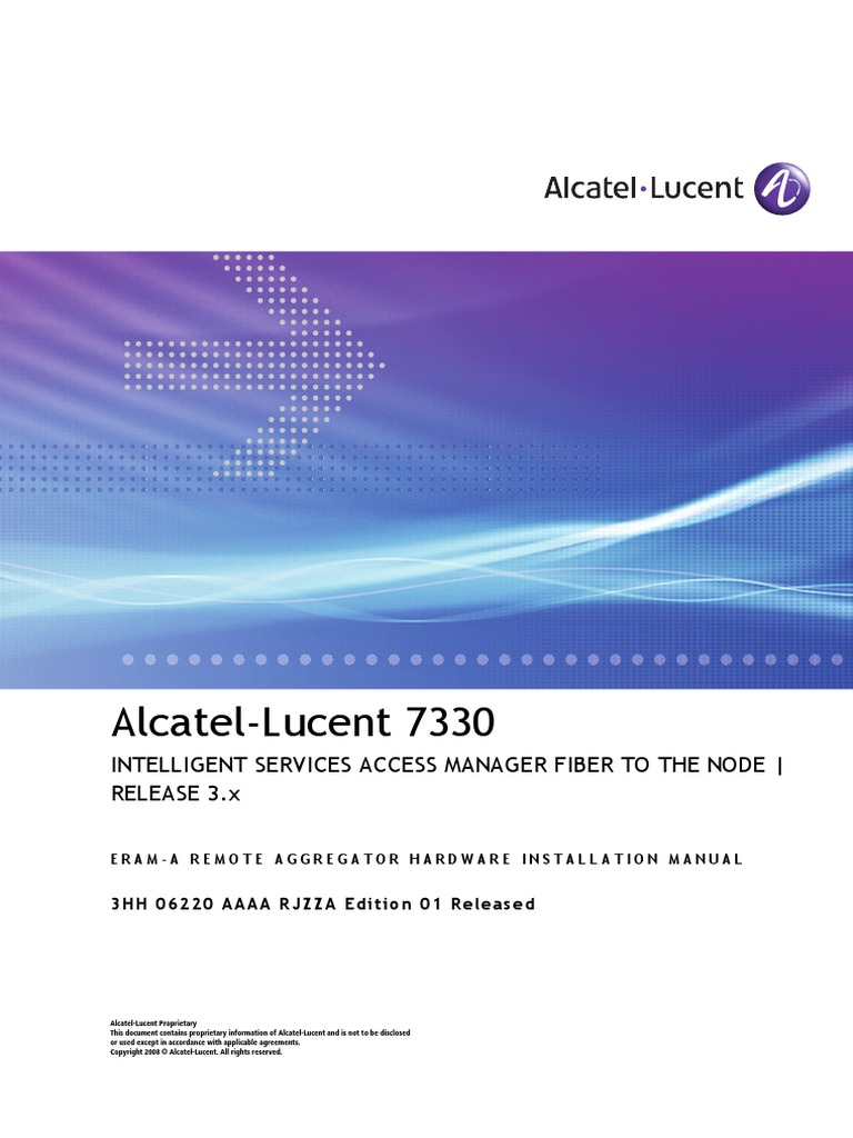 Alcatel 7330 ISAM (DSLAM) Manual | PDF | Fiber To The X | Electrostatic ...