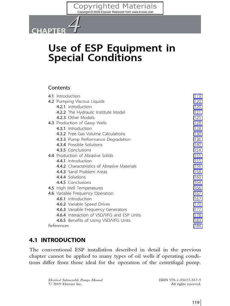 Use of ESP Equipment in Special Conditions | PDF | Pump | Viscosity