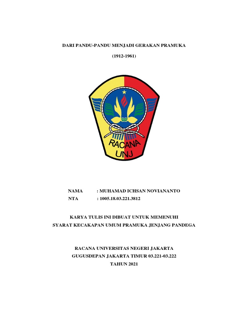 M Ichsan N - Secapa - Dari Pandu-Pandu Menjadi Gerakan Pramuka (1912-1961) FIX 19 Agustus 2021 | PDF