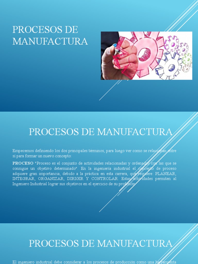 Procesos de Manufactura | PDF | Ingeniería Industrial | Diseño