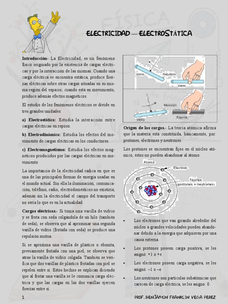 6to Electricidad - Electrostatica | PDF | Carga eléctrica | Electrostática