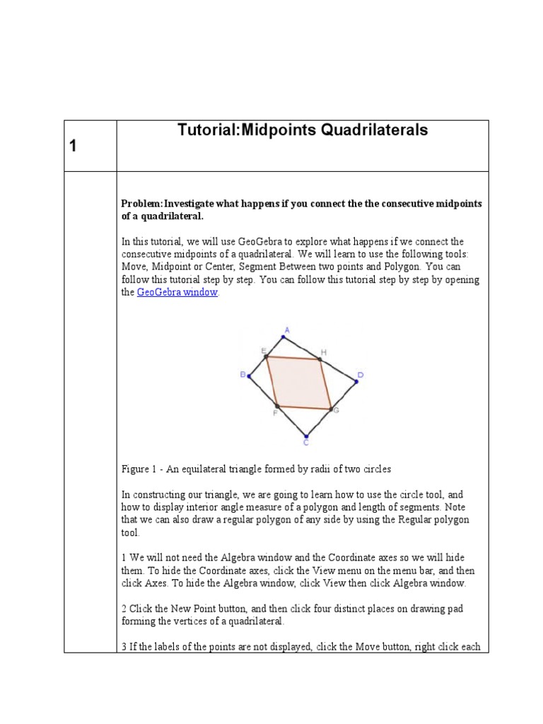 Geogebra Tutorial | PDF | Triangle | Circle