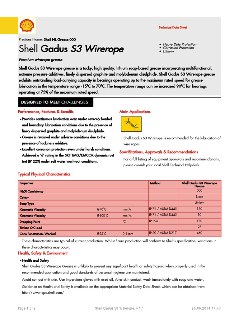 Shell Gadus S3 Wirerope: Performance, Features & Benefits Main ...
