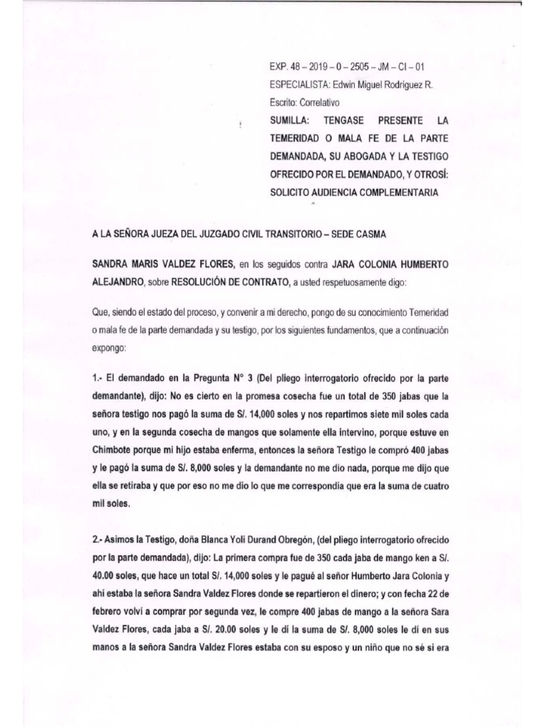 Audiencia Complementaria | PDF | Pensión alimenticia | Jurisdicción