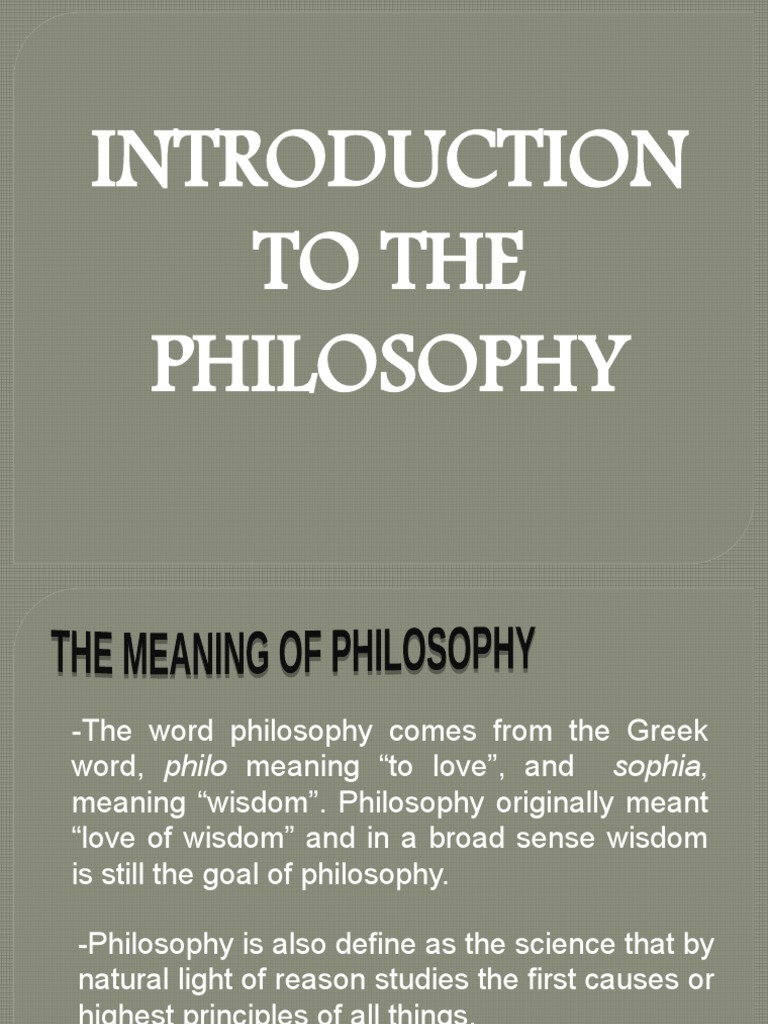Introduction To The Philosophy | PDF | Reason | Science