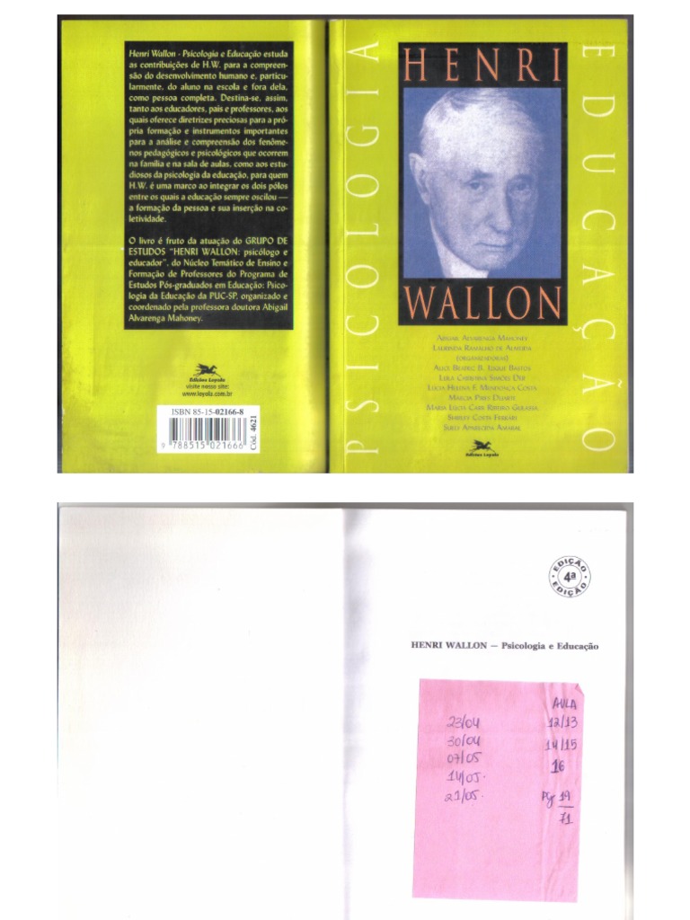 MAHONEY - Livro de Henri Wallon | PDF