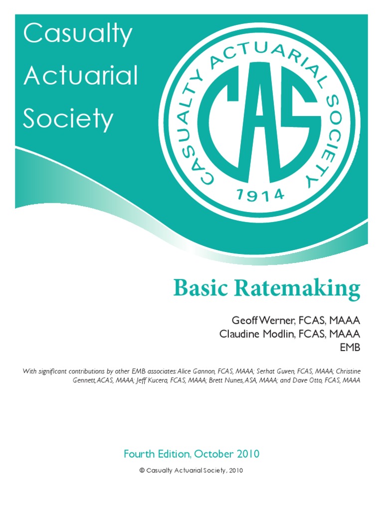 Werner Modlin Ratemaking | PDF | Insurance | Actuarial Science