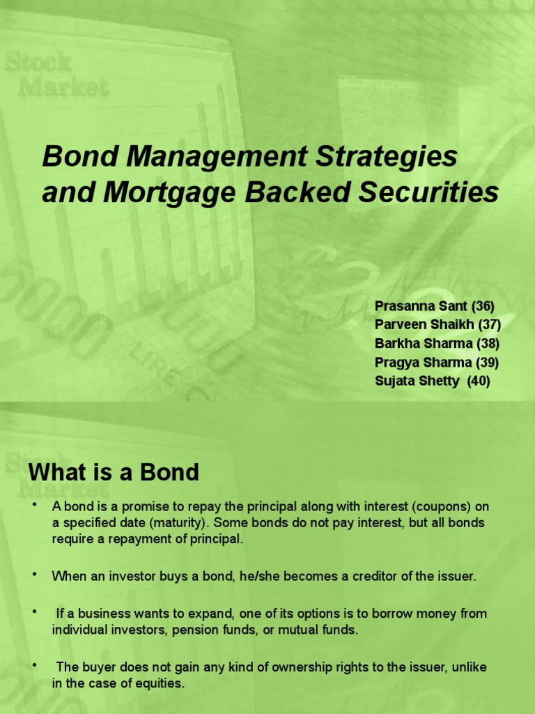 Finance - Bond Strategies | PDF | Mortgage Backed Security | Bonds ...