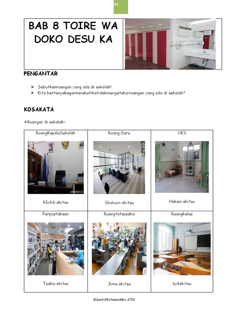 Bab 8 Toire Wa Doko Desu Ka | PDF