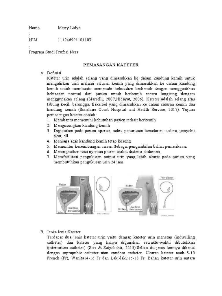 SOP Pemasangan Kateter | PDF