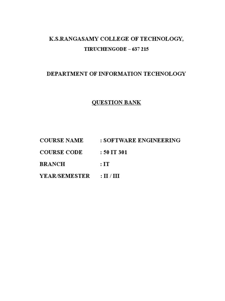 SOFTWARE ENGINEERING QB - New | PDF | Web Application | Software Development Process