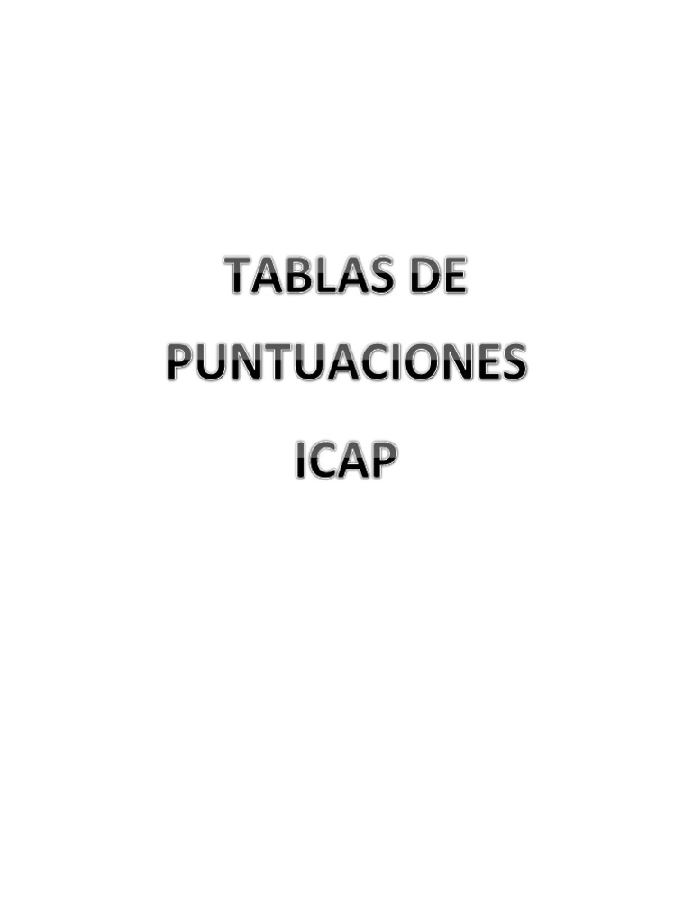 Tabla de Calificacion ICAP | PDF
