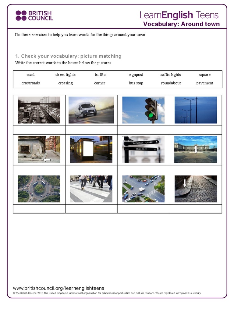 Around Town - Exercises | PDF