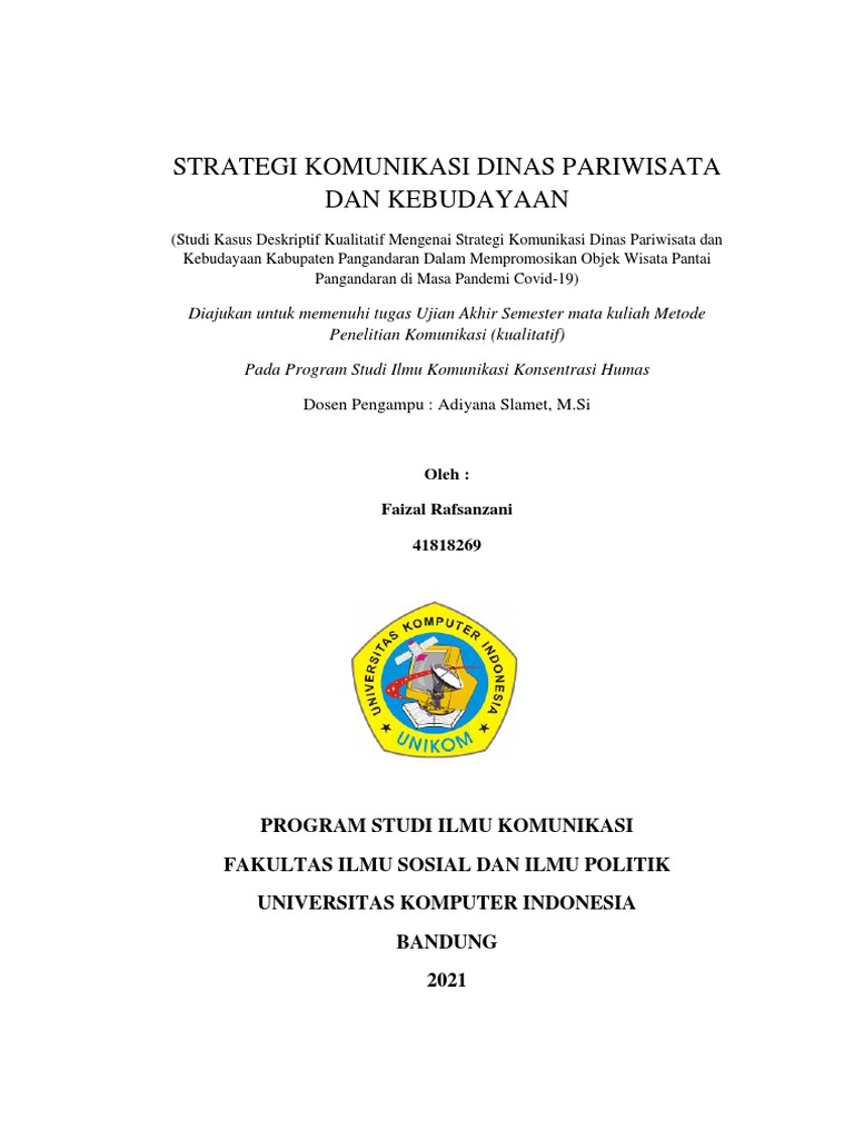 Proposal Penelitian Kualitatif Ilmu Komunikasi | PDF