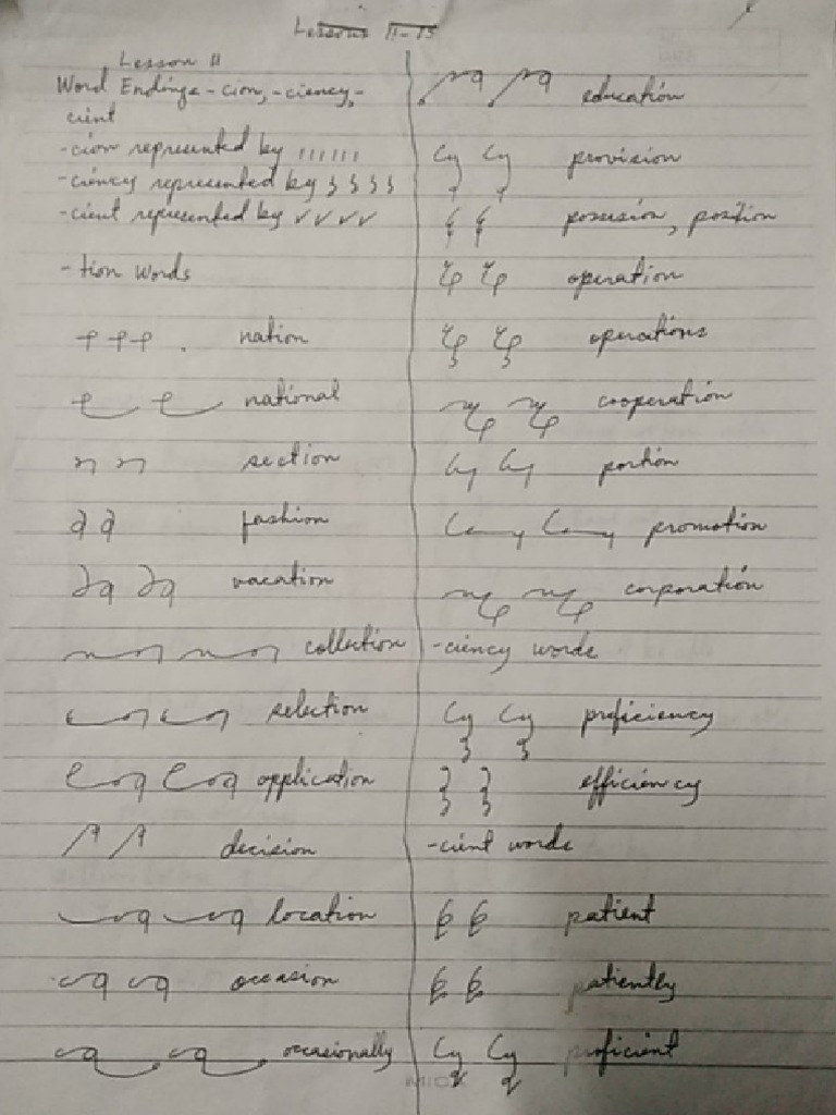 Lesson 11-15 (Steno) | PDF