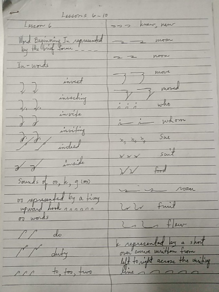 Lesson 6-10 (Steno) | PDF
