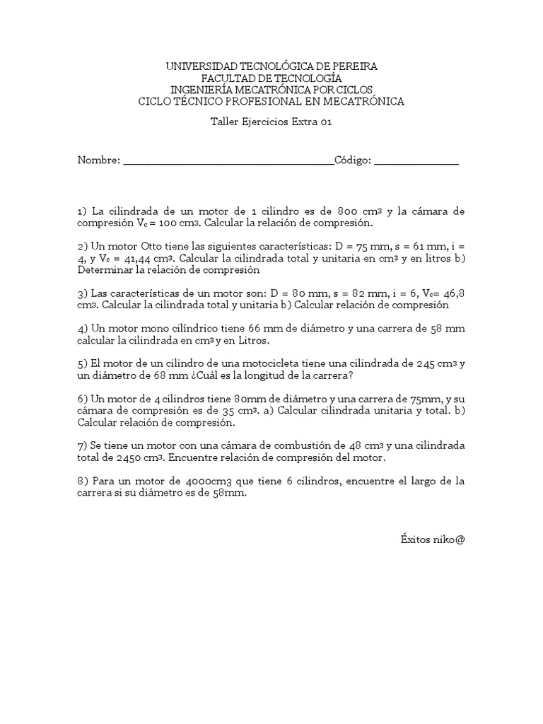 Taller Ejercicios Extra Clase 1 | PDF