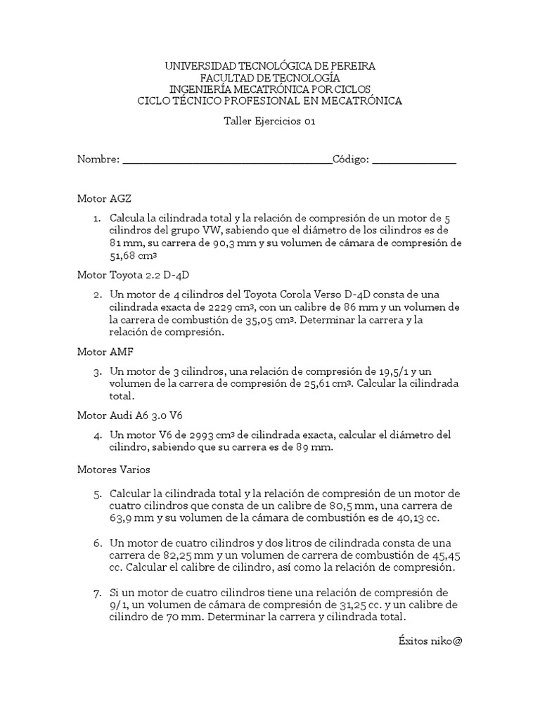 Taller Ejercicios 1 | PDF