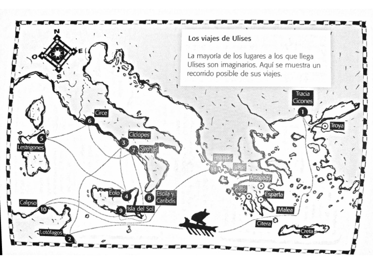 Mapa de Los Viajes de Ulises | PDF