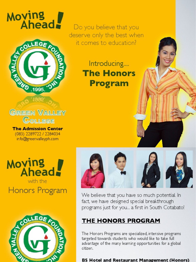Moving Ahead: The Honors Program | PDF | Curriculum | Leadership
