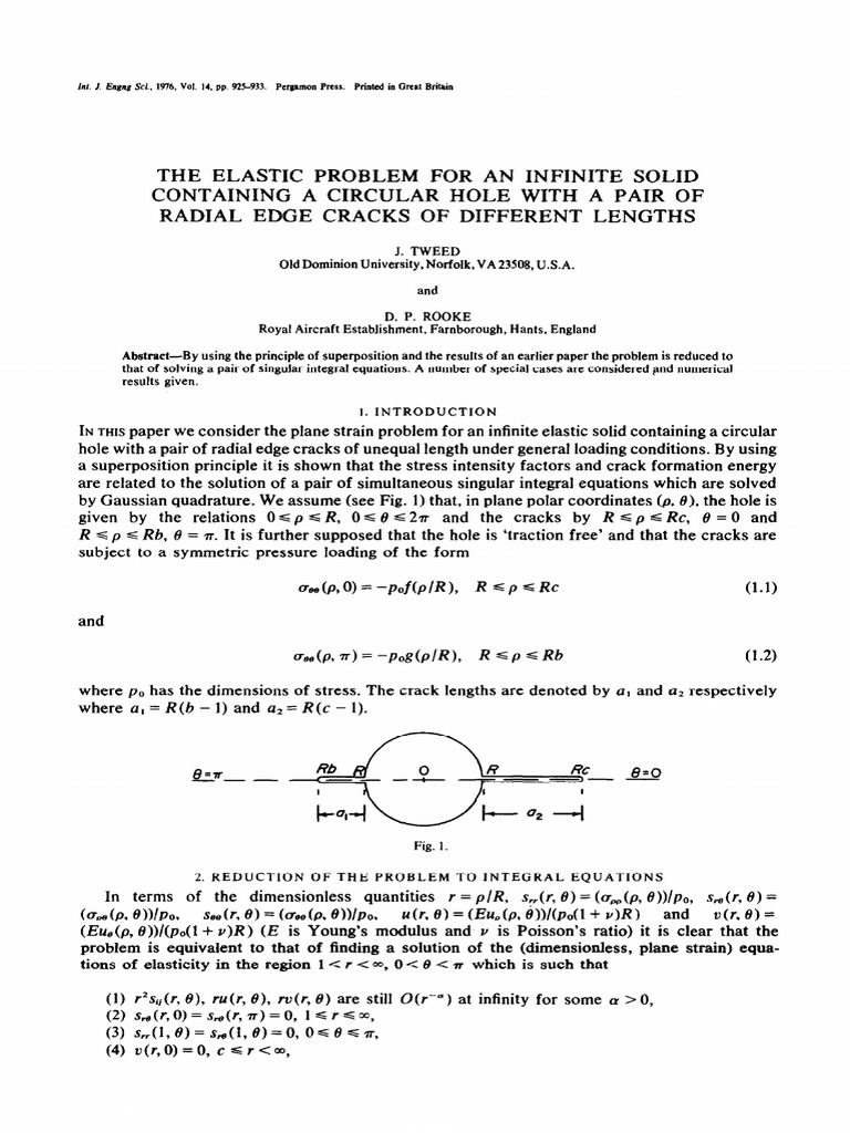 The Elastic Problem of Infinite Solid | PDF | Elasticity (Physics ...