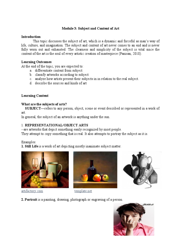 Subject and Content of Art | PDF | Abstract Art | Paintings