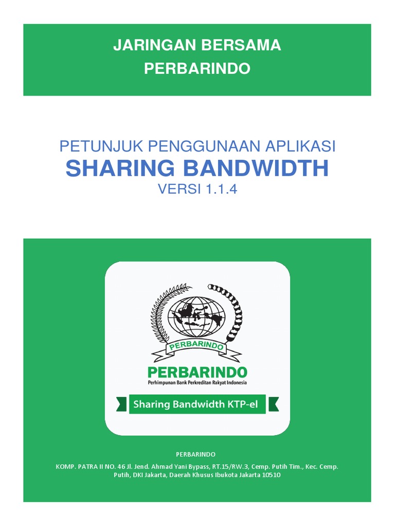 Petunjuk Penggunaan Sharing Bandwidth 1.1.4 | PDF