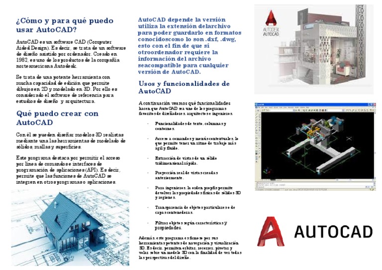 Usos y Funciones Clave de AutoCAD | PDF | Cad automático | Informática