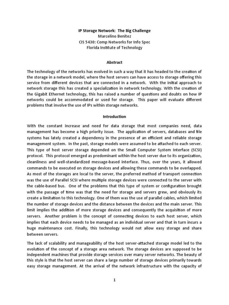 IP Storage Network | PDF | Computer Network | Computer Architecture