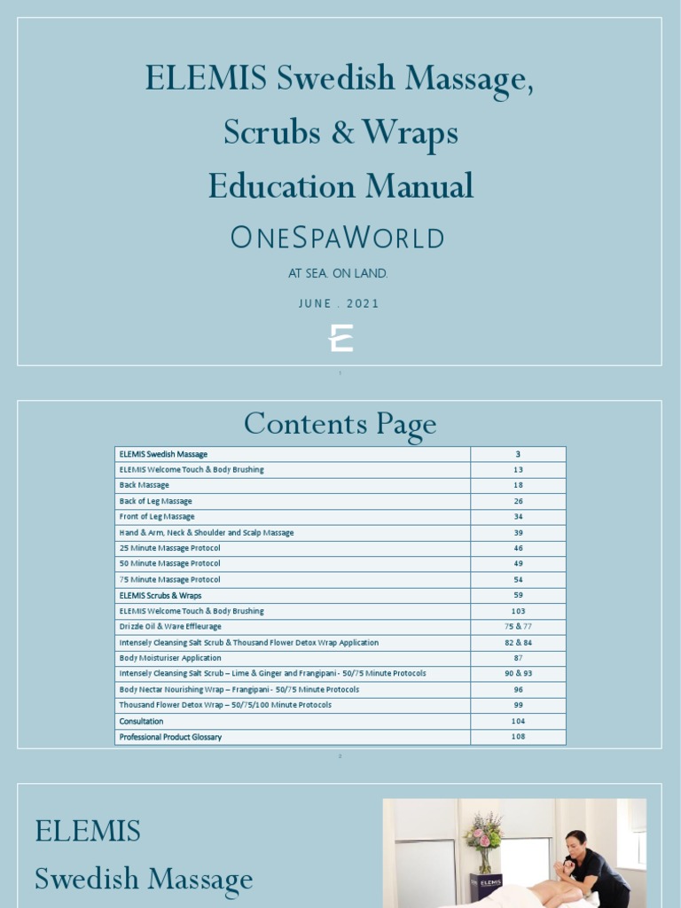 Osw Swedish and Scrubs Wraps Manual 062321 | PDF | Massage | Foot