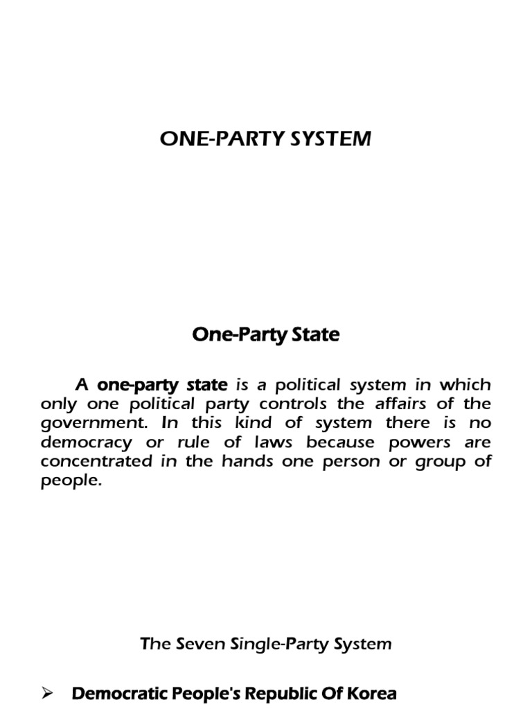 Understanding One-Party Systems | PDF | Politics Of China | Politics Of ...
