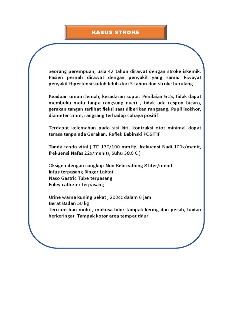 Contoh Kasus Stroke | PDF