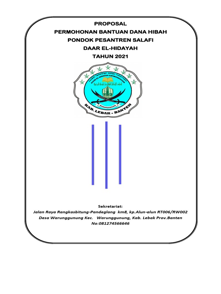 Proposal Bantuan Dana Hibah Pondok Pesantren Salafi Daar EL-Hidayah | PDF