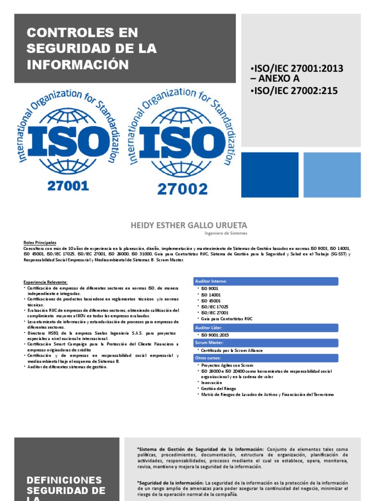Presentación ISO 27002 - Anexo A | PDF | La seguridad informática ...