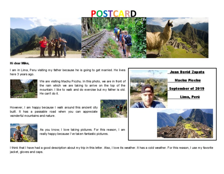 Postcard Machu Picchu | PDF