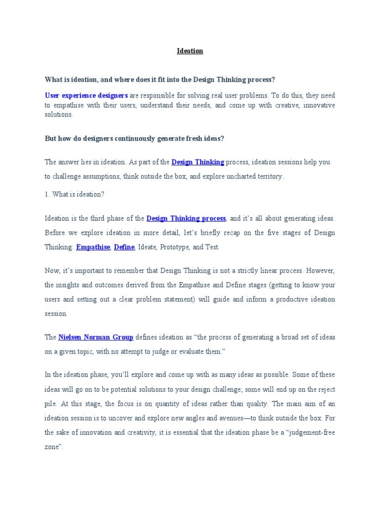 What Is Ideation, and Where Does It Fit Into The Design Thinking ...