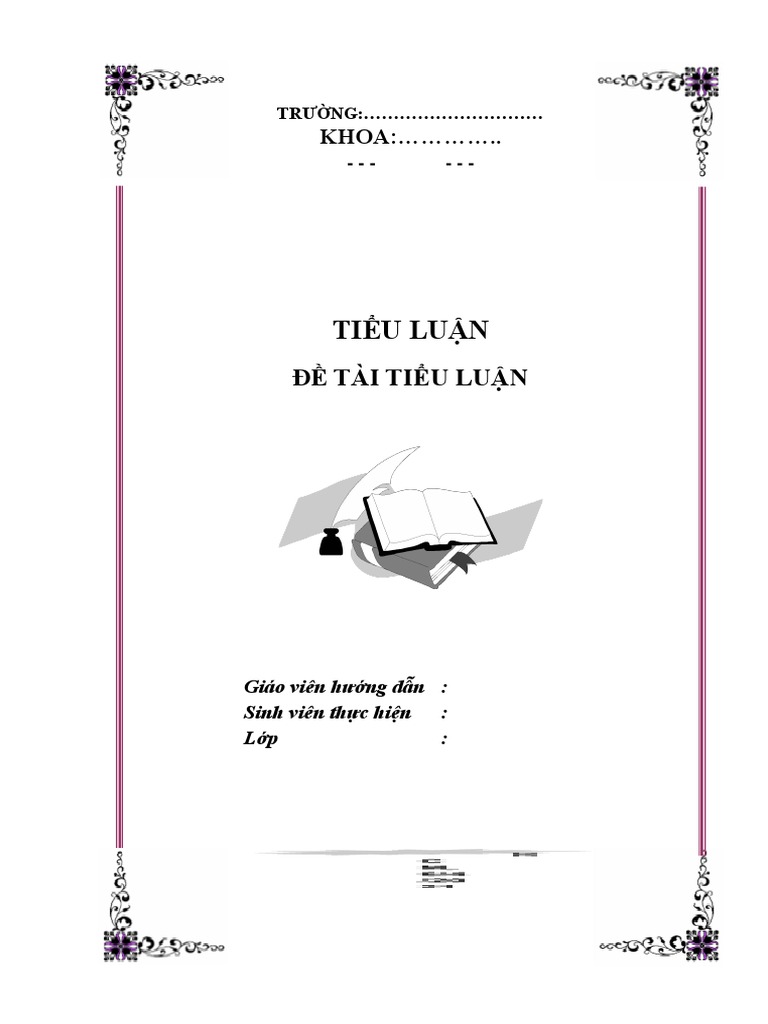 Tai Mau Bia Word Lam Tieu Luan Mau So 9 | PDF