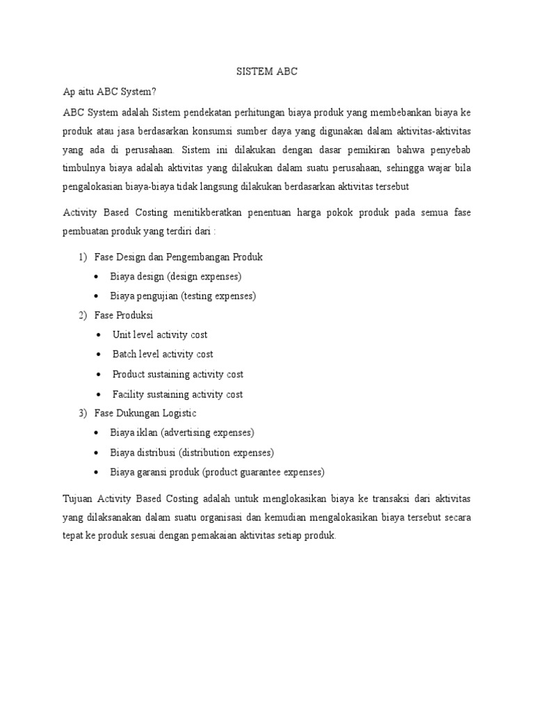 Sistem ABC | PDF