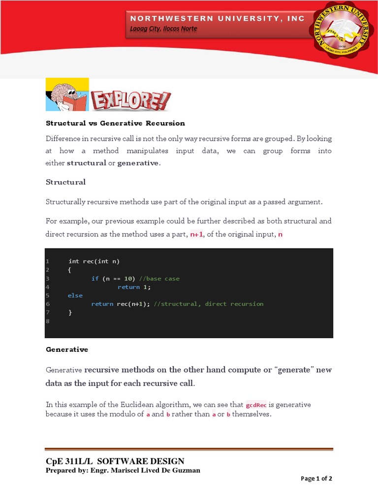 Structural Vs Generative Recursion | PDF