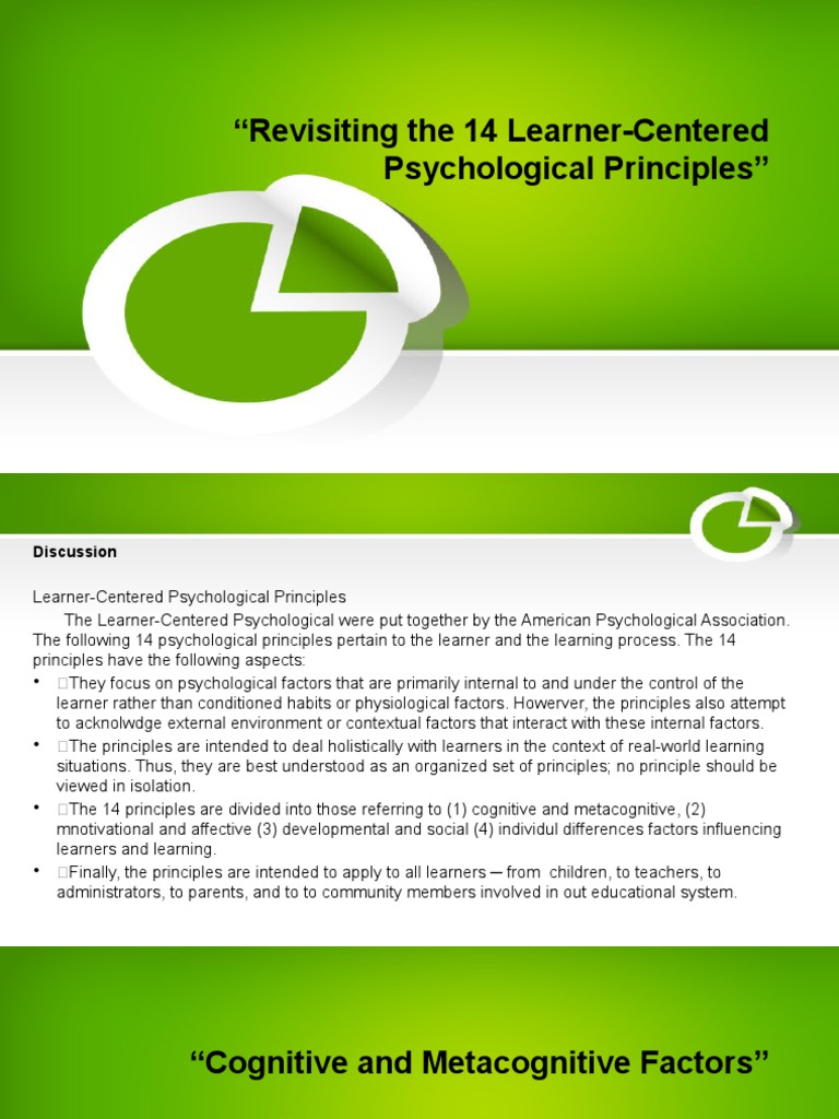 Revisiting The 14 Learner Principles | PDF | Learning | Motivation