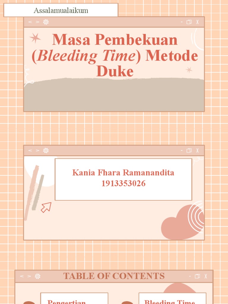 Bleeding Time Metode Duke: Panduan Lengkap | PDF | Sains & Matematika