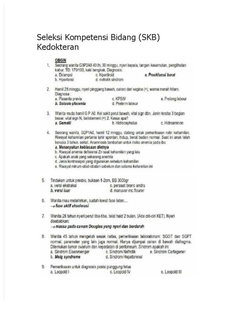 Soal SKB Dokter Cpns 2018pdf | PDF