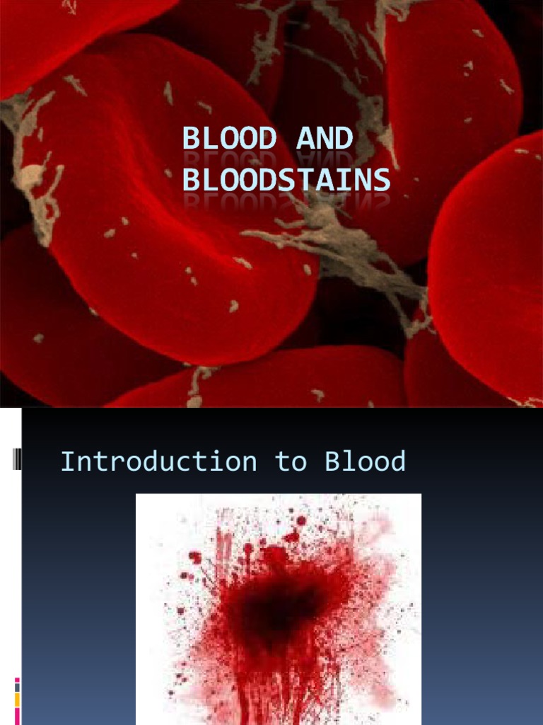 Blood and Blood Stains 4 | PDF | Blood Type | Blood