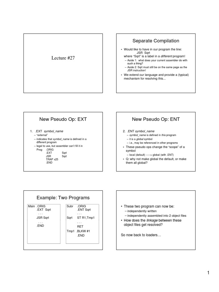 Separate Compilation: - These Two Program Can Now Be | PDF | Library (Computing) | Subroutine