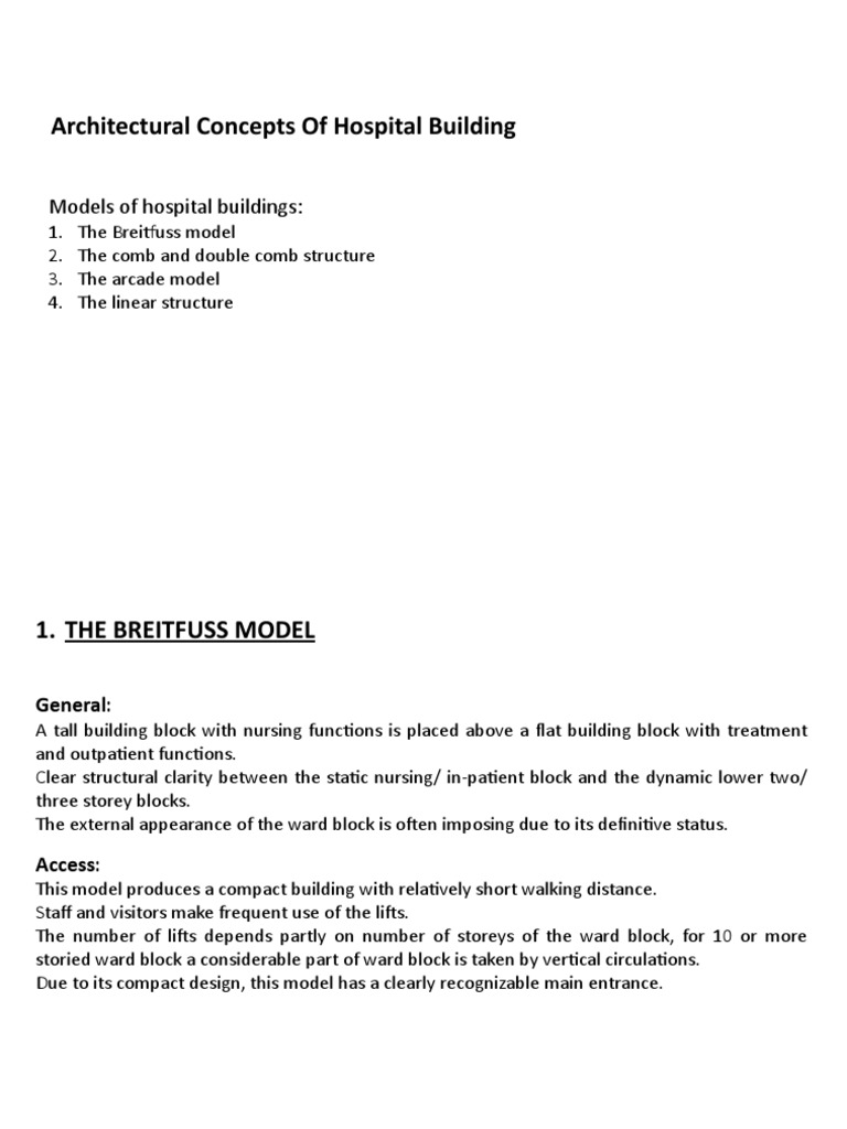 Architectural Concepts of Hospital Building | PDF | Patient | Hospital