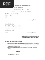 Bail Application Format Under Section 437 CRPC | PDF | Bail | Public Sphere