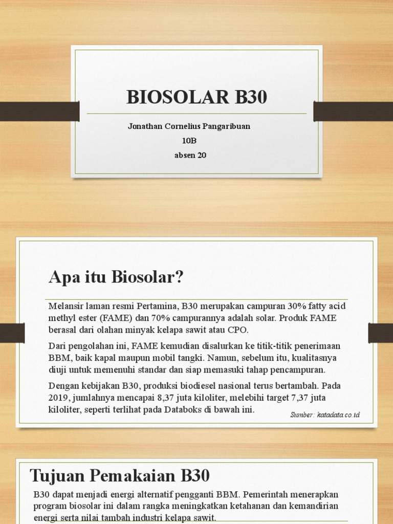 Kimia Biosolar B30 Jonathan Cornelius Pangaribuan | PDF