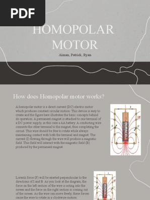 Homopolar Motor Explanation
